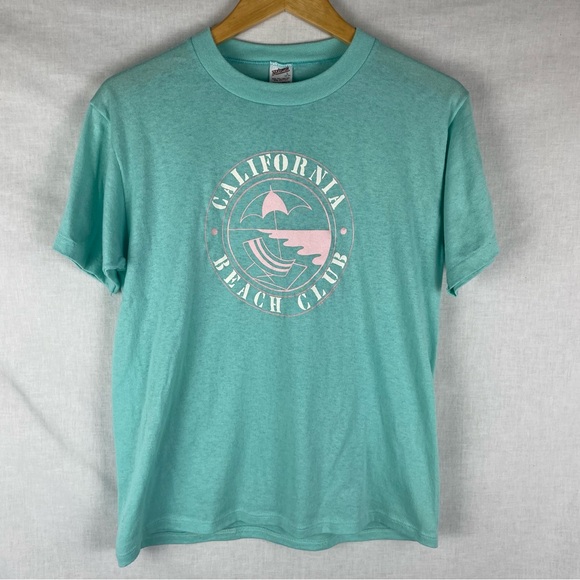 Vintage | Tops | Vintage California Beach Club Tshirt L | Poshmark